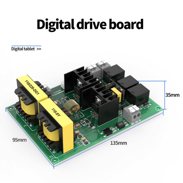 40kHz 60/120/180W Ultrasonic Cleaner Drive Board Digital Control for ...